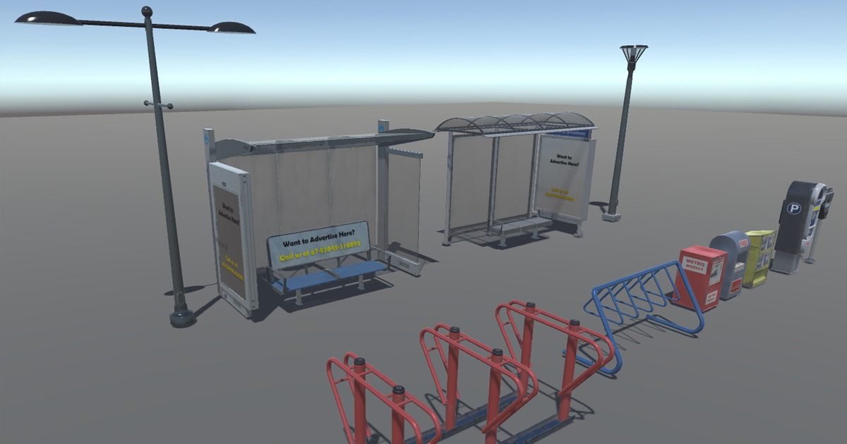 Street Prop Collection ( AAA quality ) | 3D Exterior | Unity Asset Store