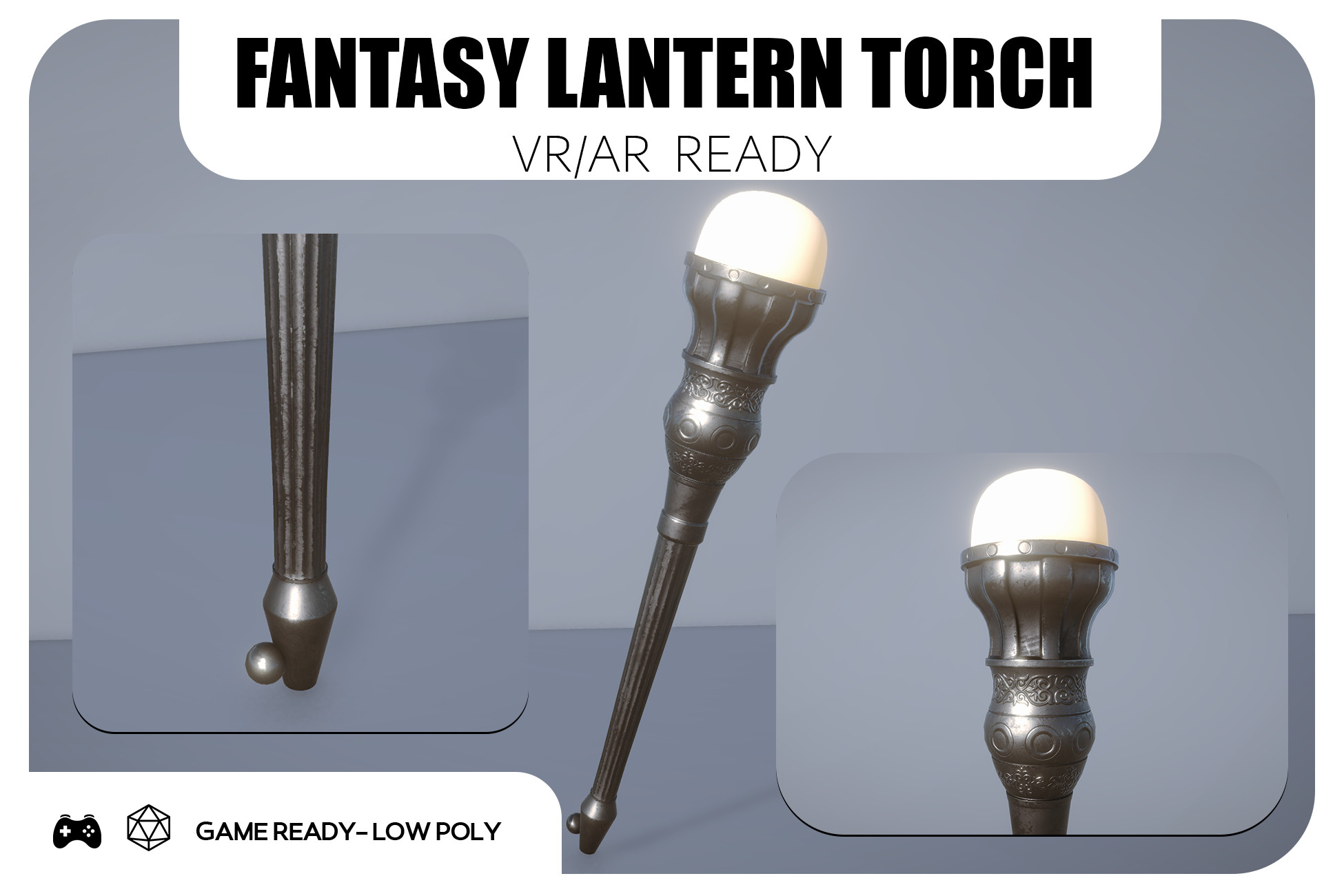 Fantasy lantern torch - game ready | 3D Interior | Unity Asset Store