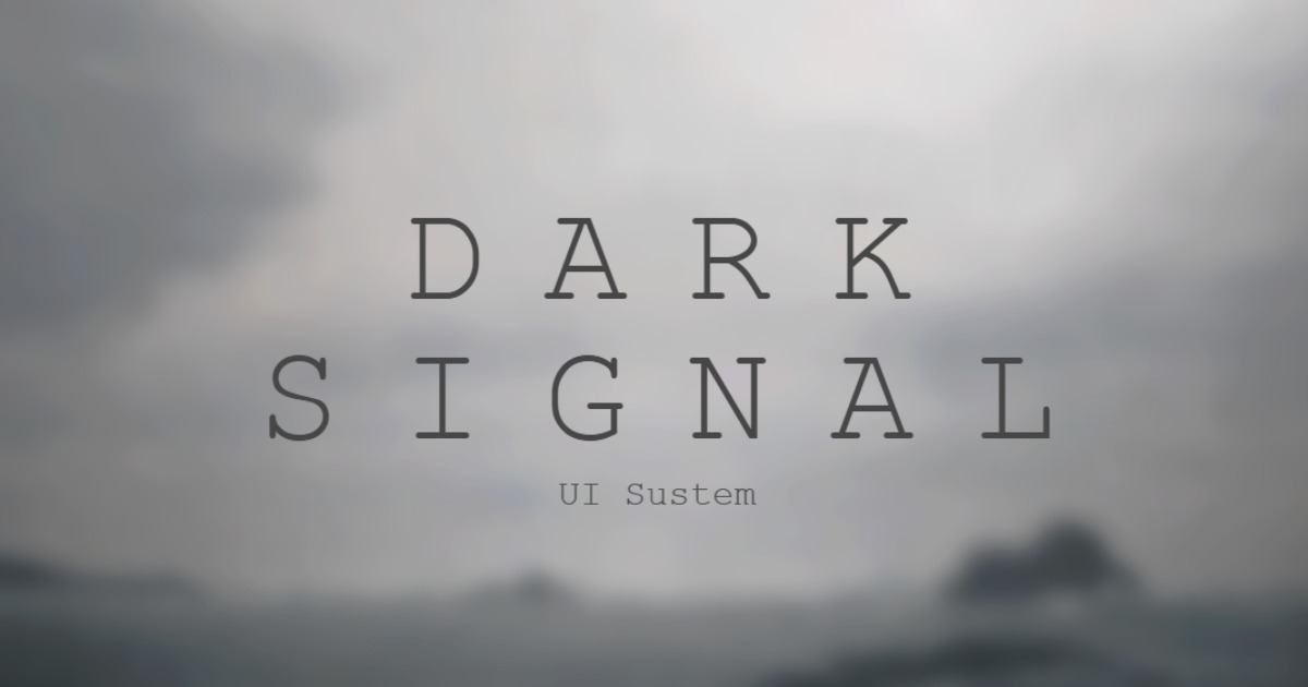 Dark Signal Ui System | GUI Tools | Unity Asset Store