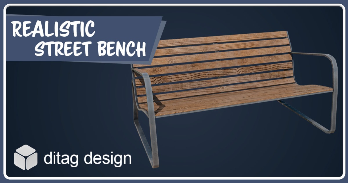 Street Bench - Realistic 4K Mesh Bundle Vol.01 | 3D Exterior | Unity ...
