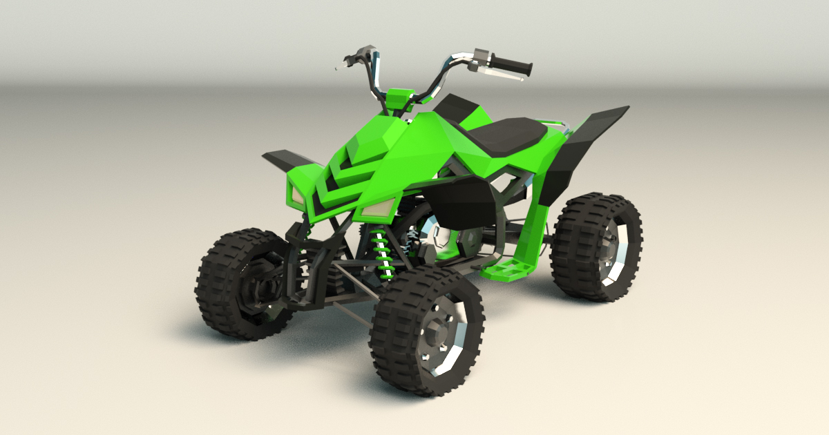 Low Poly ATV 02 | 3D Land | Unity Asset Store
