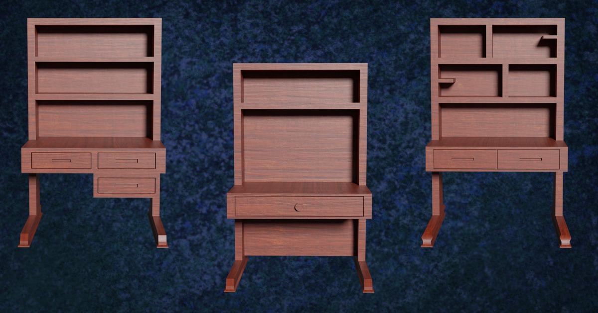 Deco Desks NexVaultFocus Series Lot1 N1-3 Group 1 | 3D Furniture ...