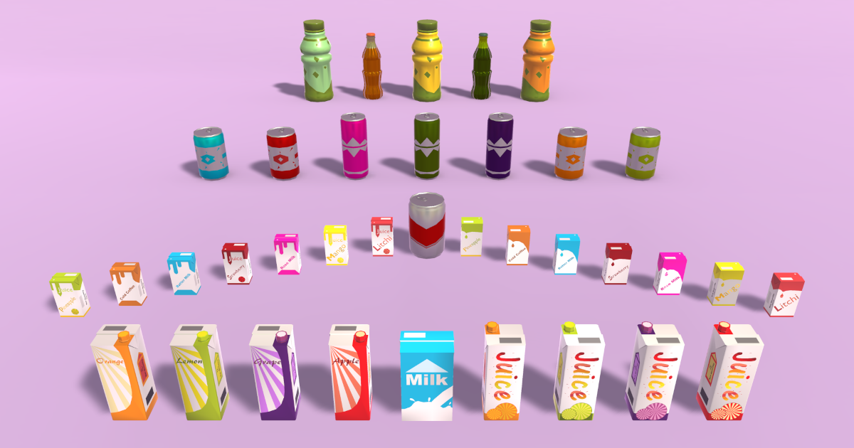 Beverages Pack | 3D Props | Unity Asset Store