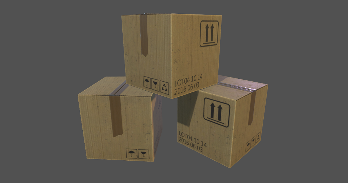 PBR Cardboard Box | 3D 道具 | Unity Asset Store