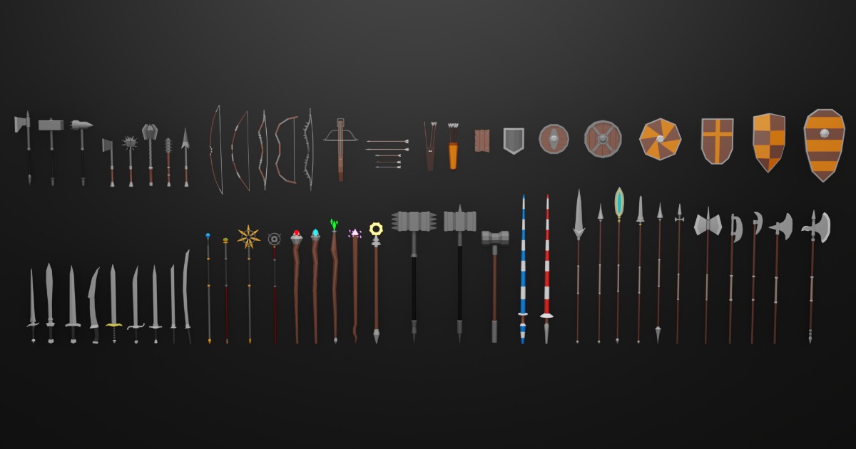 3D Game Kit-Medieval Weapon Pack | 3D 무기 | Unity Asset Store