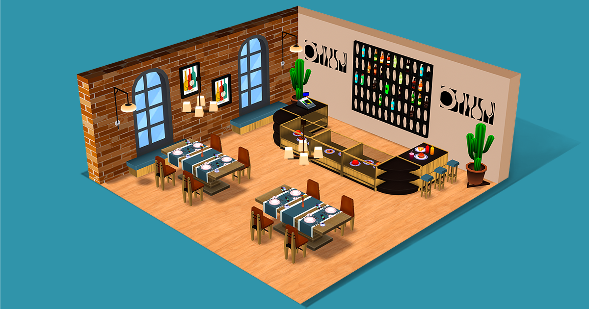 Restaurant LittlePack | 3D Interior | Unity Asset Store