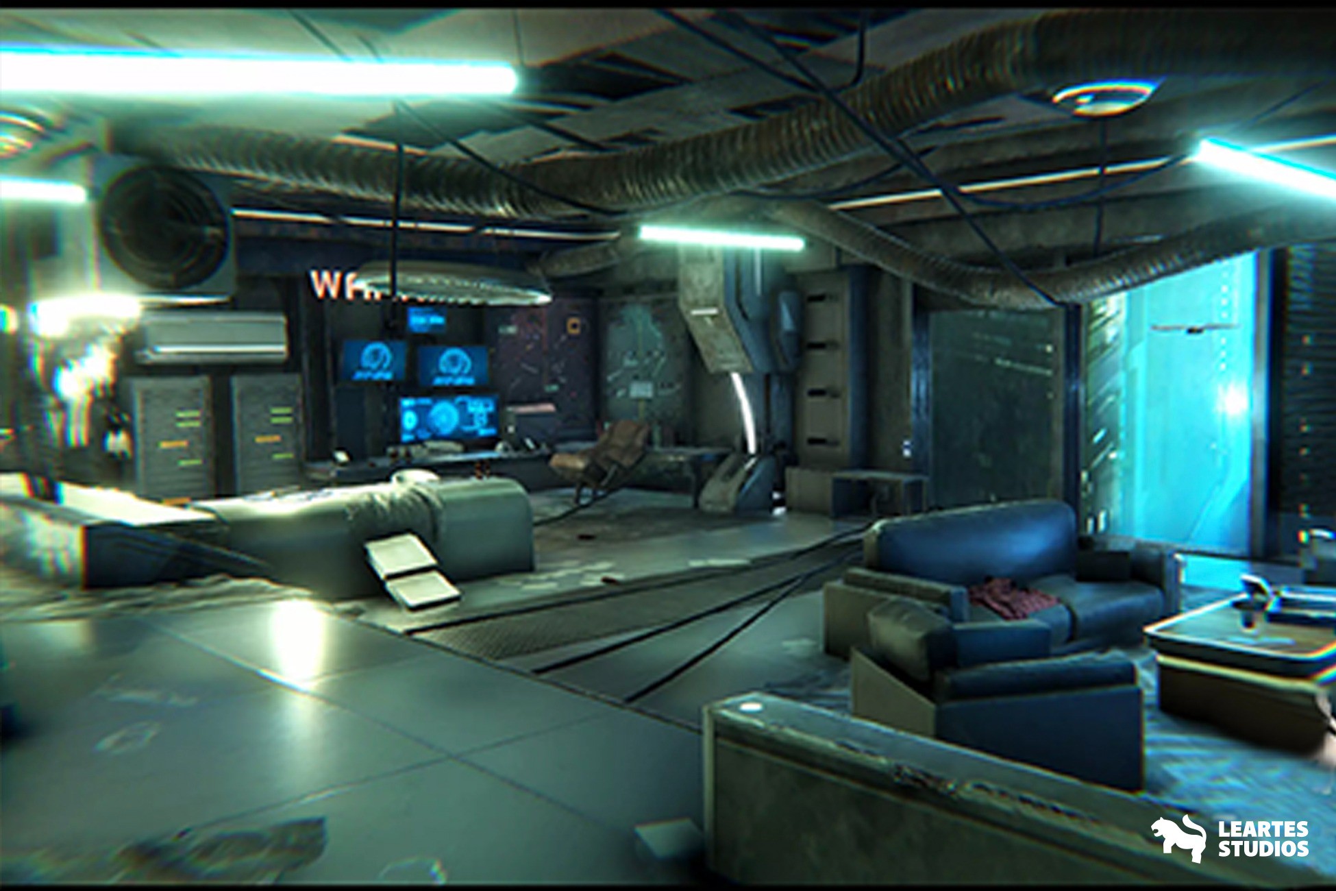 Cyberpunk / Sci-Fi / Futuristic Apartment Interior Environment Kitbash | 3D Sci-Fi | Unity Asset ...