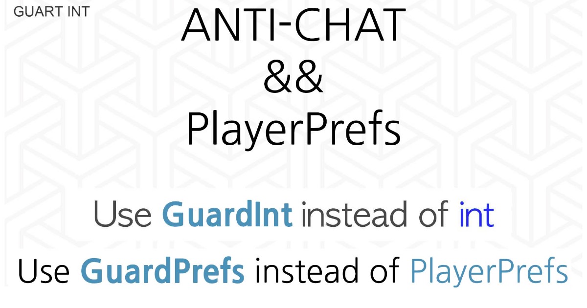 Guard Int (Save, Memory hack) | Utilities Tools | Unity Asset Store