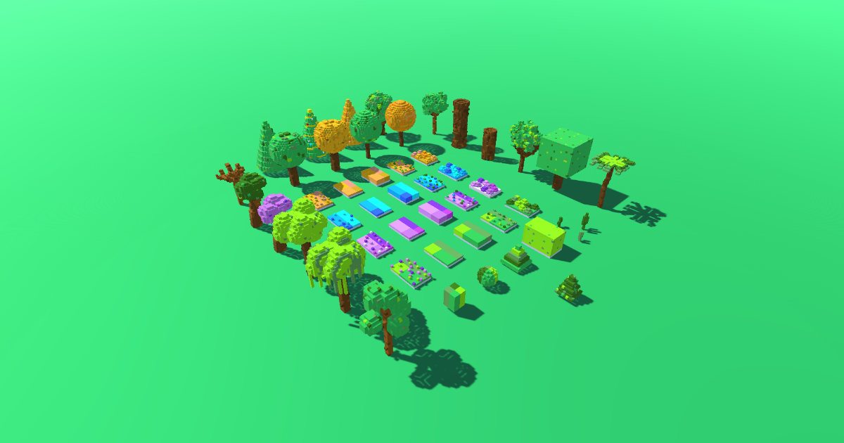 Voxel Universe - Trees | 3D Vegetation | Unity Asset Store