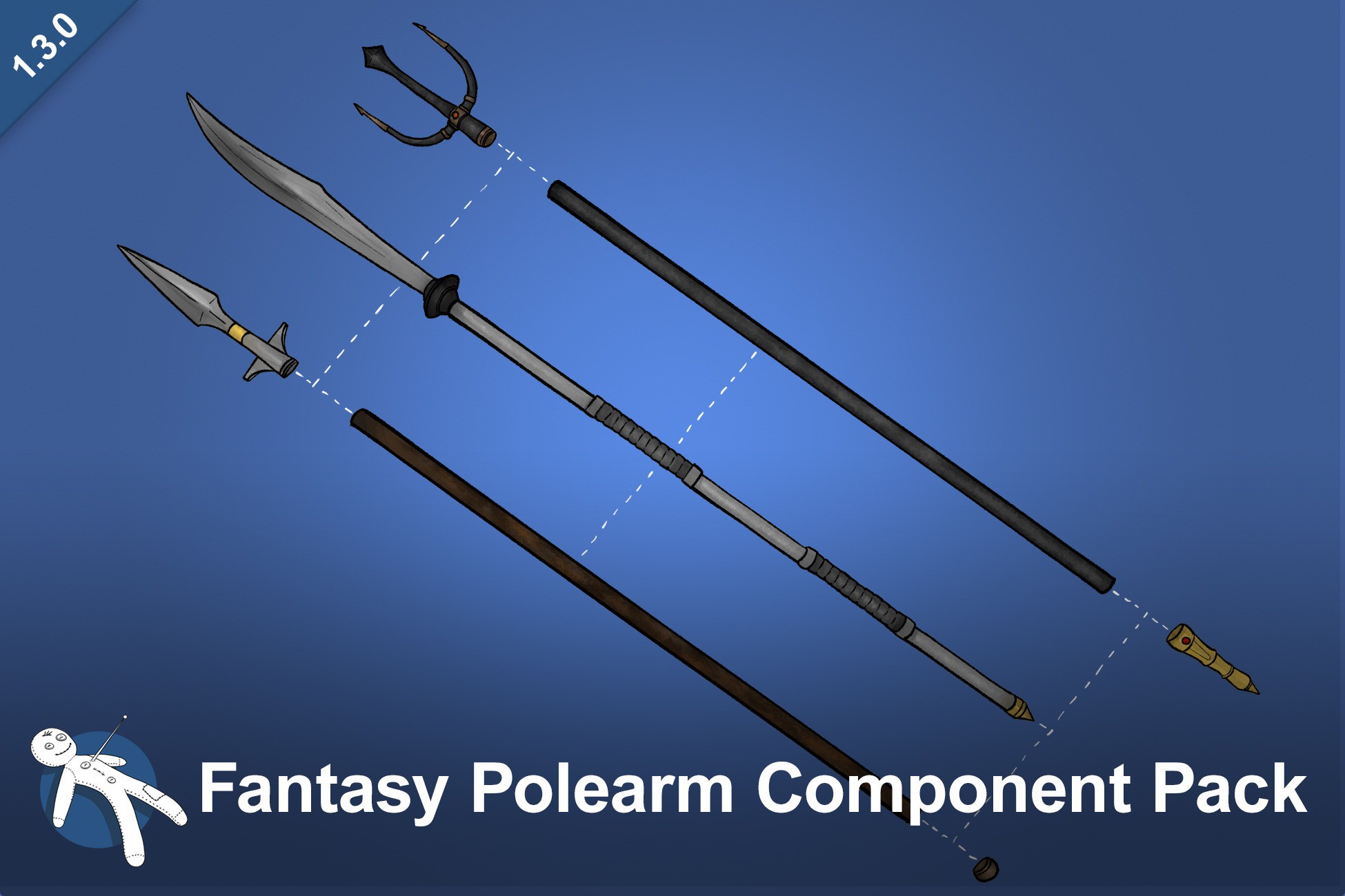 Fantasy Polearm Component Pack | 3D Weapons | Unity Asset Store