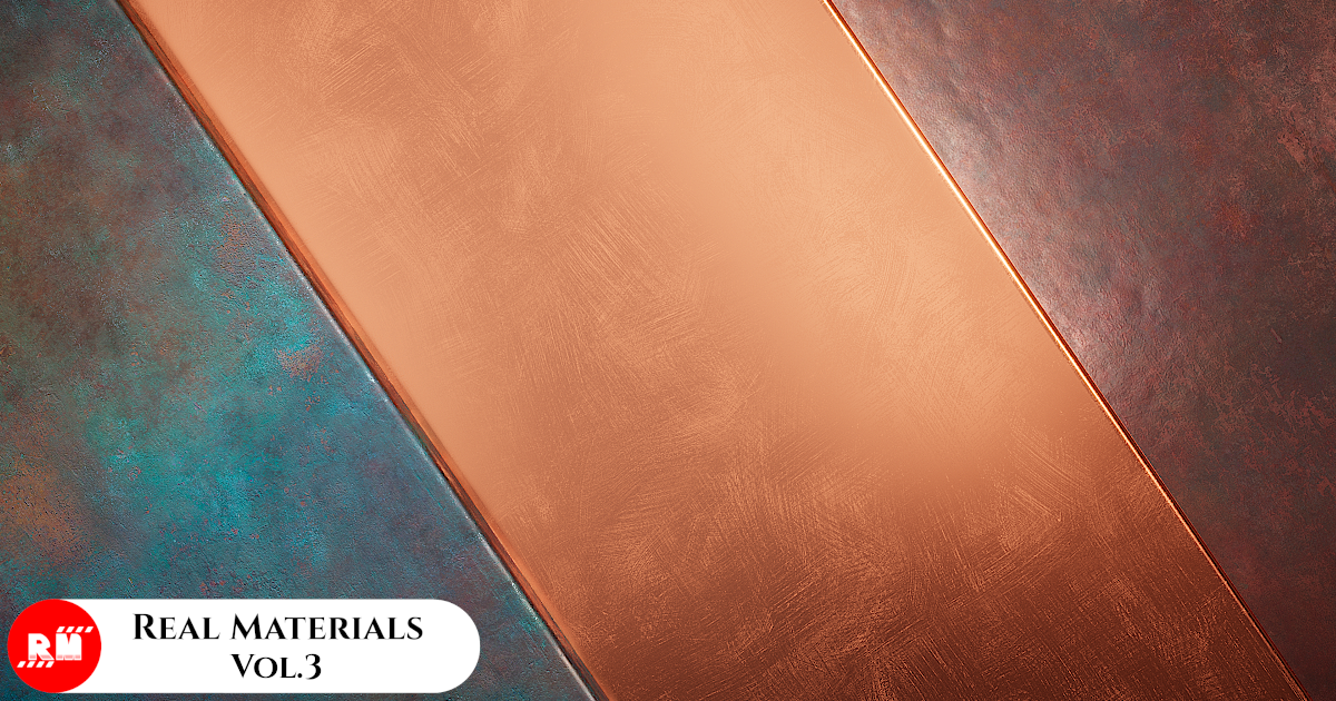 Real Materials vol.3 - Copper and Brass | 2D Metals | Unity Asset Store