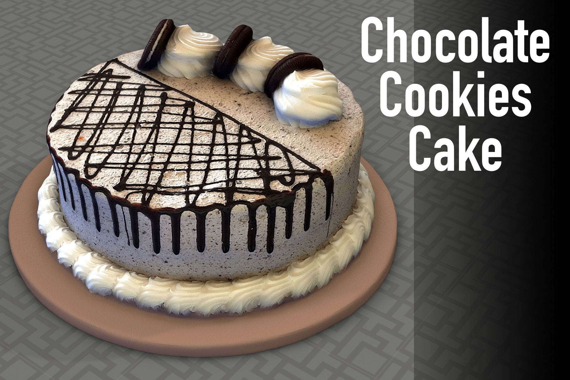 Chocolate Cookies Cake | 3D Food | Unity Asset Store