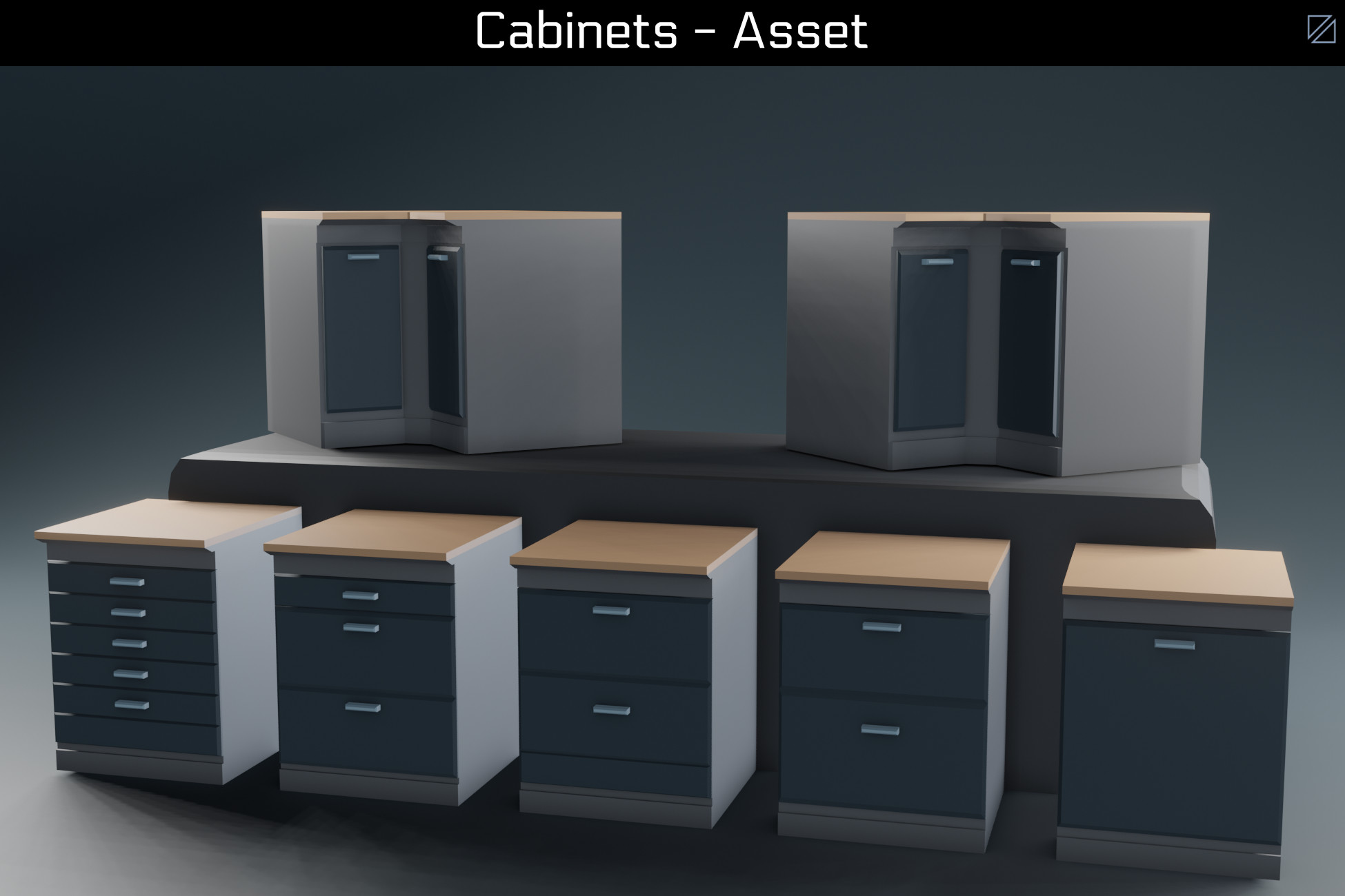 Kitchen Cabinets - Low Poly | 3D 内饰 | Unity Asset Store