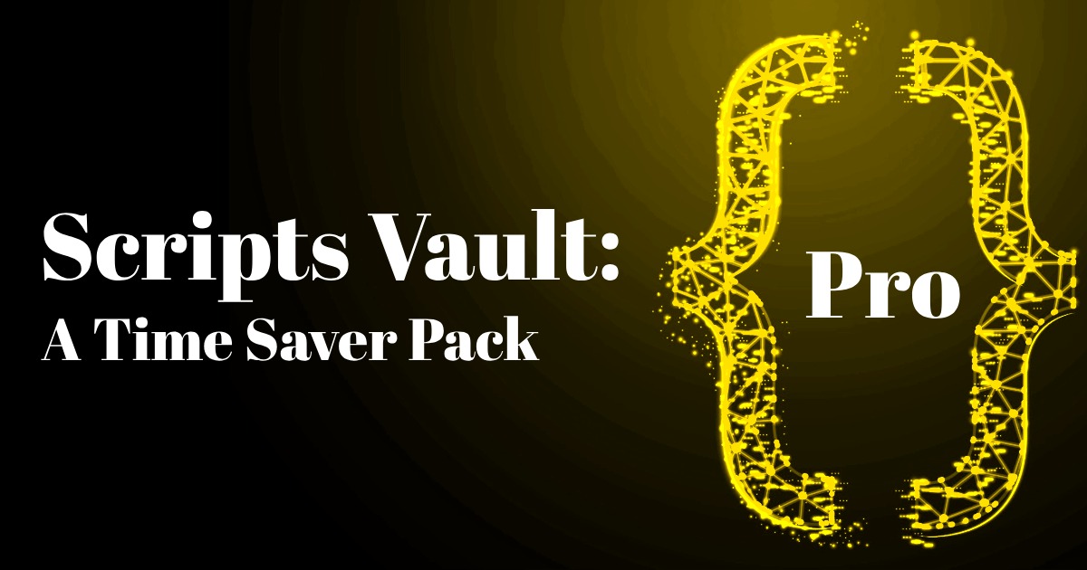 Scripts Vault Pro: A Time Saver Pack | Utilities Tools | Unity Asset Store