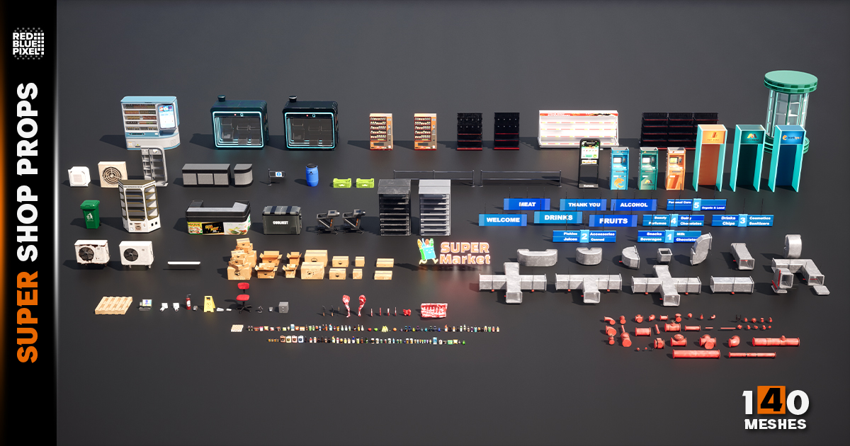 Departmental Store Props | 3D Props | Unity Asset Store