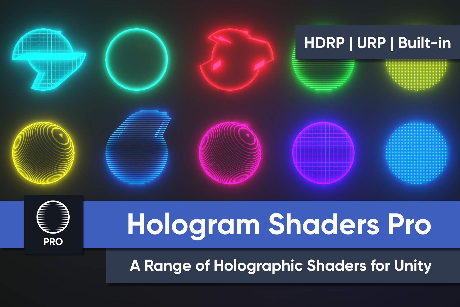 Hologram Shaders Pro For Urp Hdrp And Built In Vfx Shaders Unity