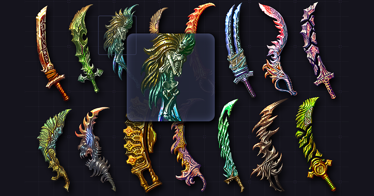 Sabers (Blades Collection) | 2D Textures & Materials | Unity Asset Store