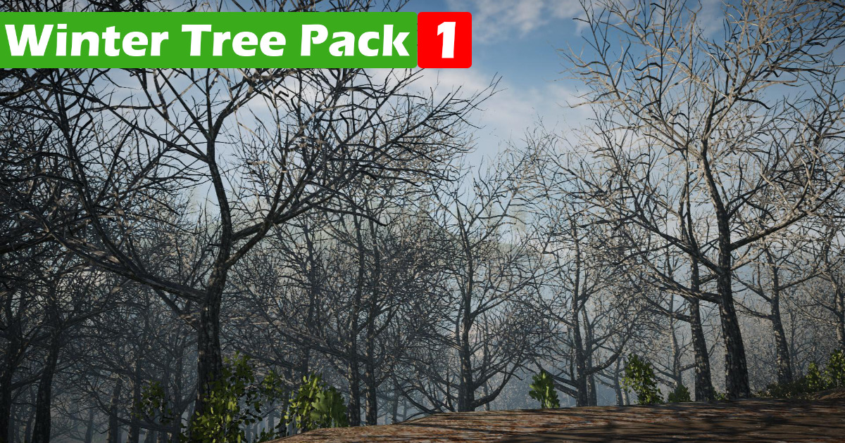 Mobile Winter Tree Pack (1) | 3D Trees | Unity Asset Store