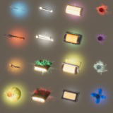 Powerup 3D pickup props with VFX