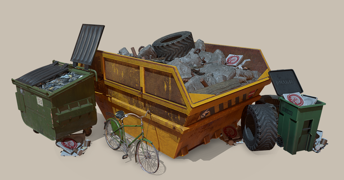 Industrial Trash Pack | 3D Industrial | Unity Asset Store