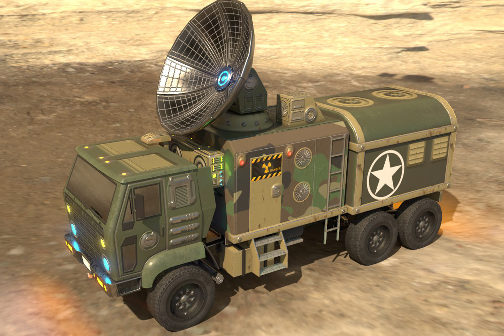 Low poly Animated Radar Truck | 3D Land | Unity Asset Store