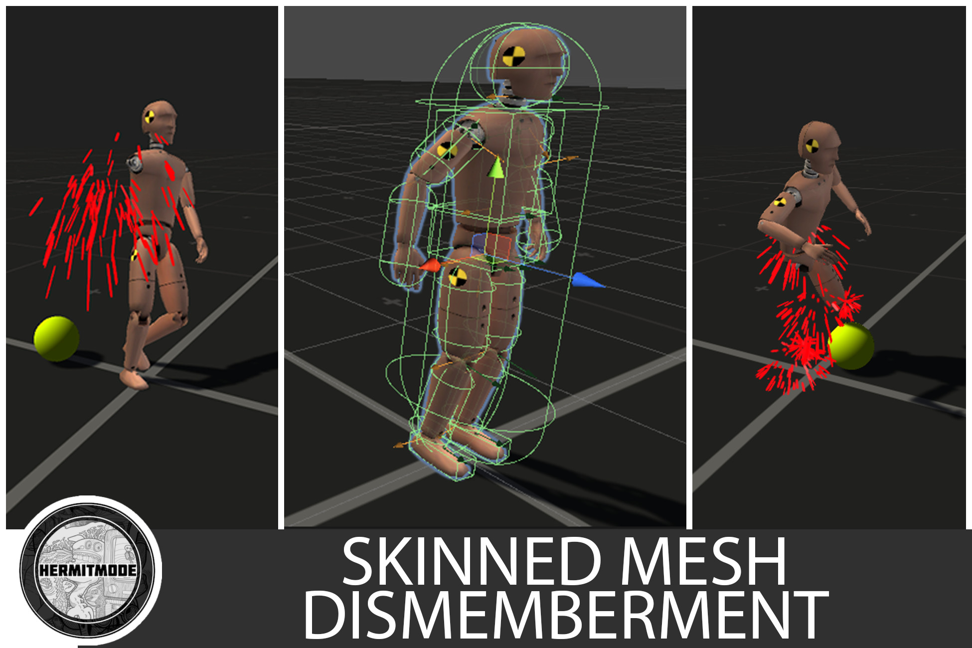 Skinned Mesh Dismemberment (for Puppet Master) | Behavior AI | Unity ...