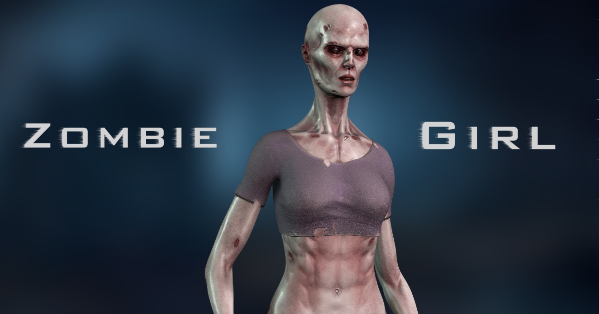 Zombie Girl HQ v.1 | Characters | Unity Asset Store