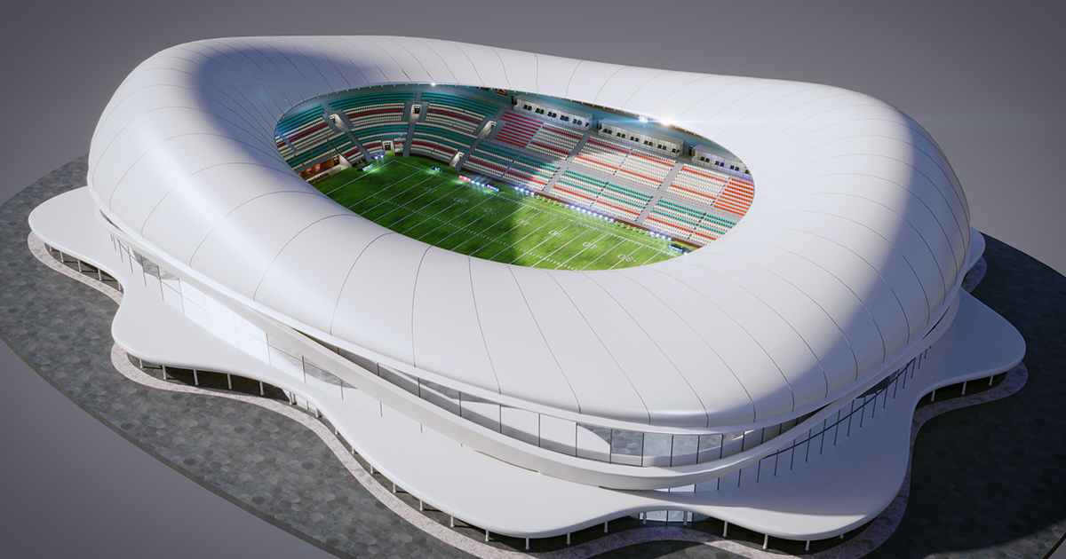 Modular American Football Stadium 3d Environment - Exterior, Interior ...