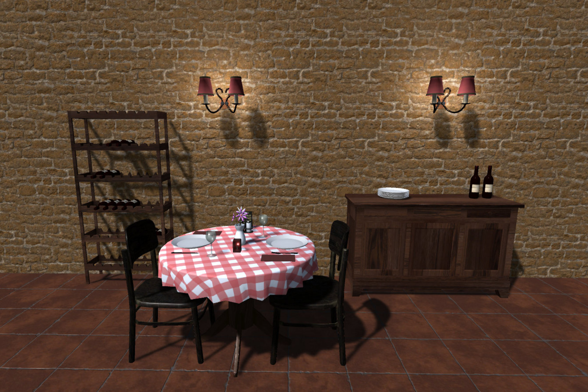 Dressed Restaurant Table | 3D Props | Unity Asset Store