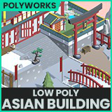 Low Poly Asian Building Pack - Polyworks