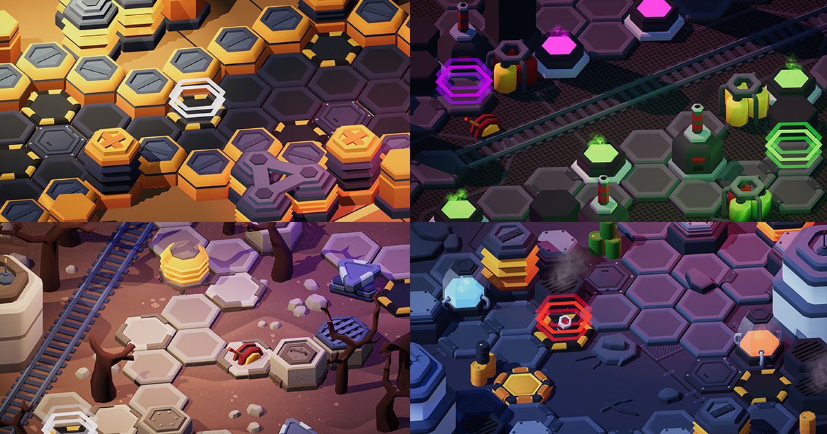 Sci Fi Hexagon Battlefields Cute Series | 3D Sci-Fi | Unity Asset Store