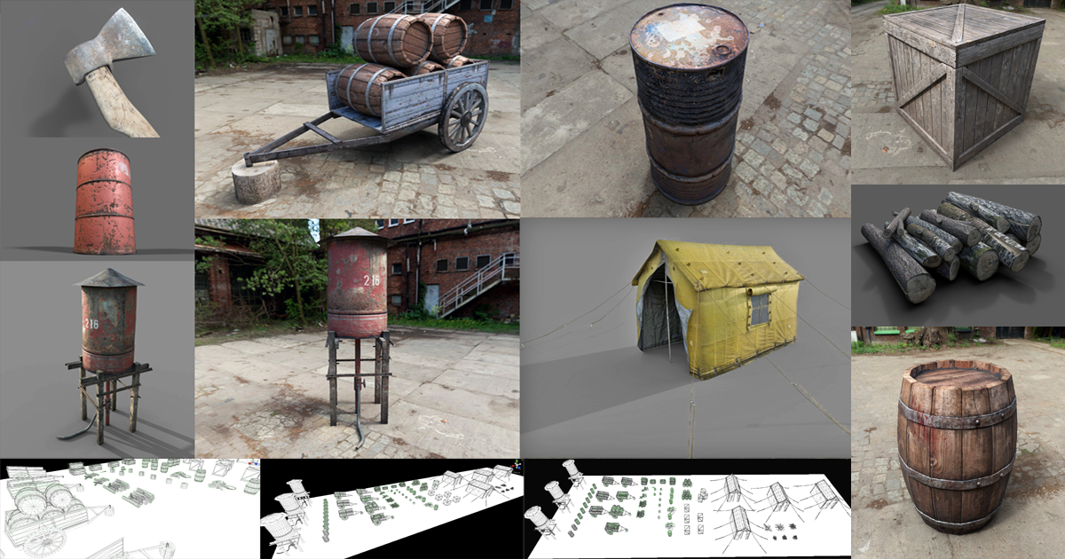Props PBR Pack | 3D Exterior | Unity Asset Store