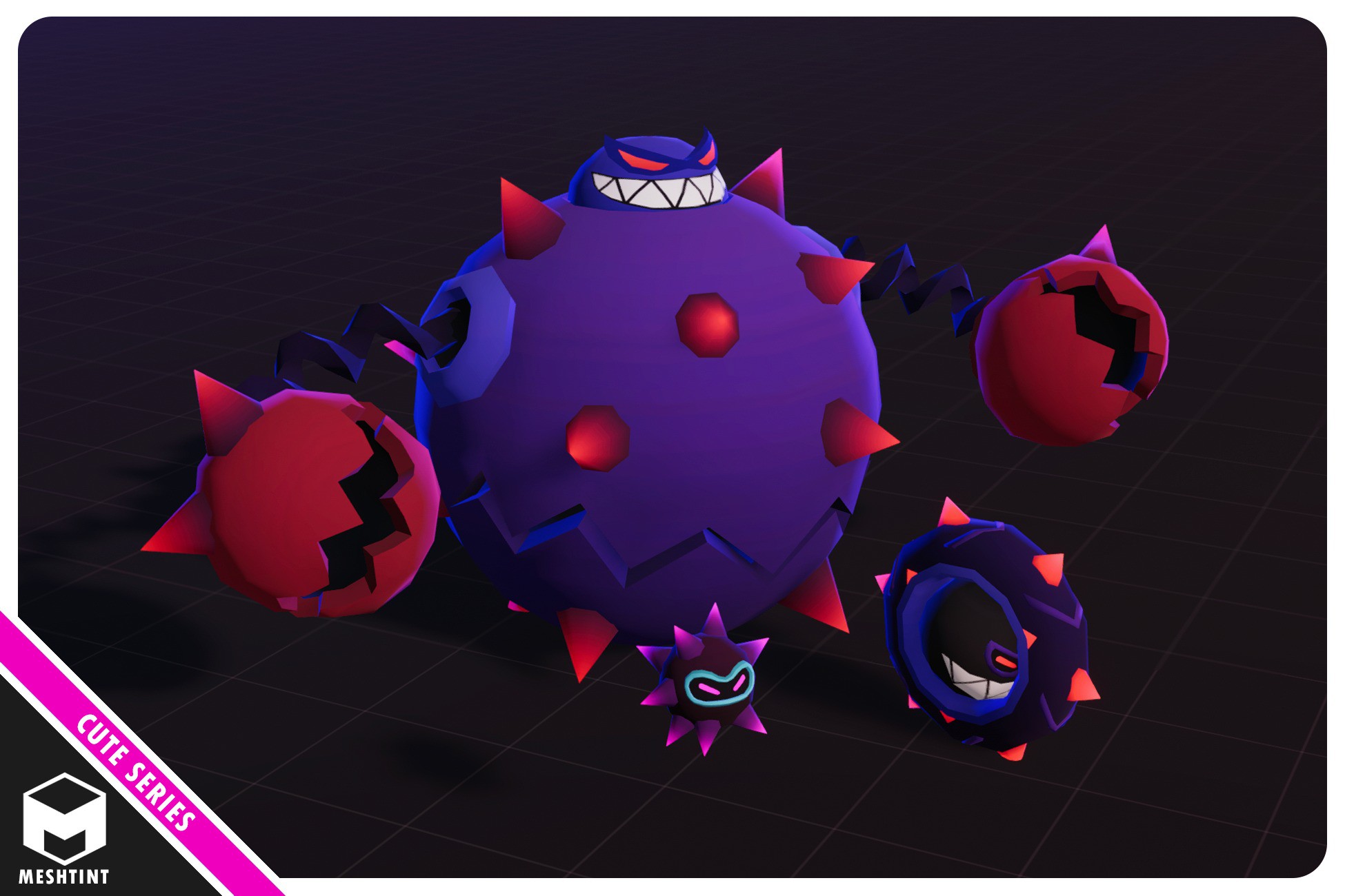 Alien Spike Wheel Evolution Pack Cute Series | 3D Creatures | Unity ...