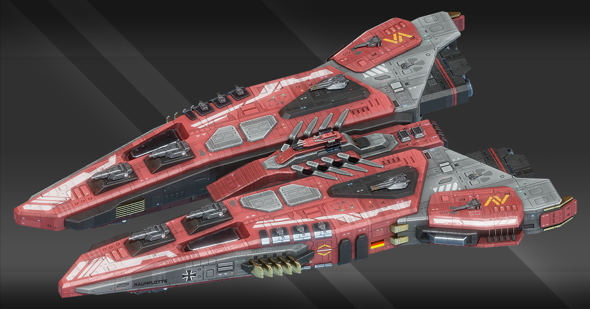 Spaceship GSN Krimhild Class Heavy Cruiser | 3D Space | Unity Asset Store