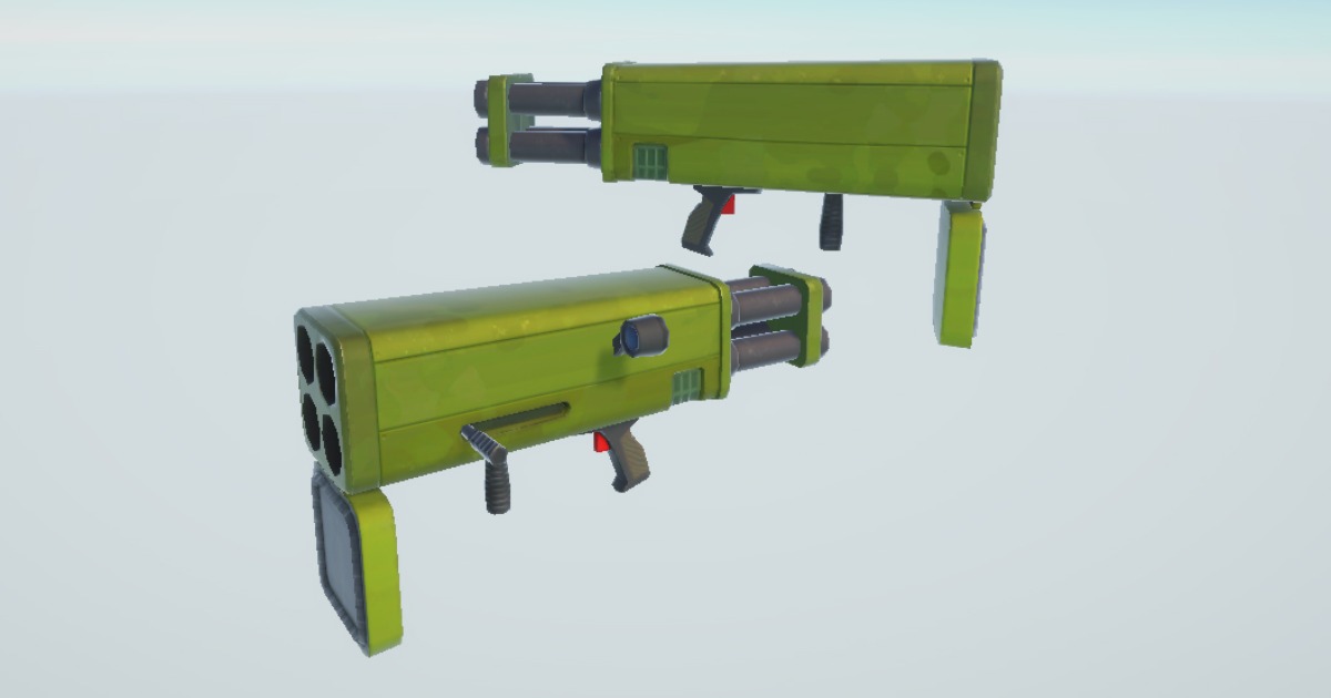 Stylized Quad launcher lowpoly 3d model | 3D 무기 | Unity Asset Store
