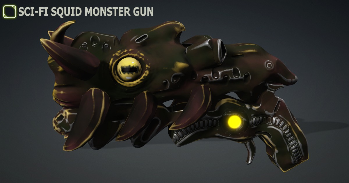Squid Monster Gun | 3D Guns | Unity Asset Store
