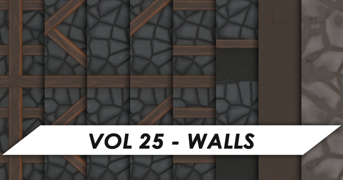 Stylized Textures - Vol 25 - Walls 2 | 2D Textures & Materials | Unity ...
