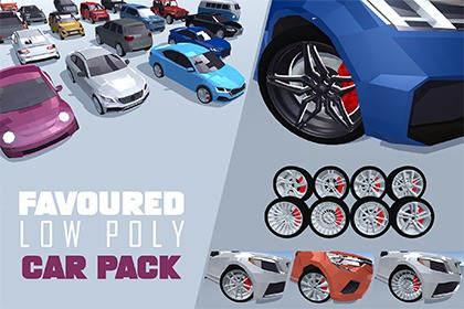 Favoured Cars Pack - Low Poly | Unity AssetStore Price down information