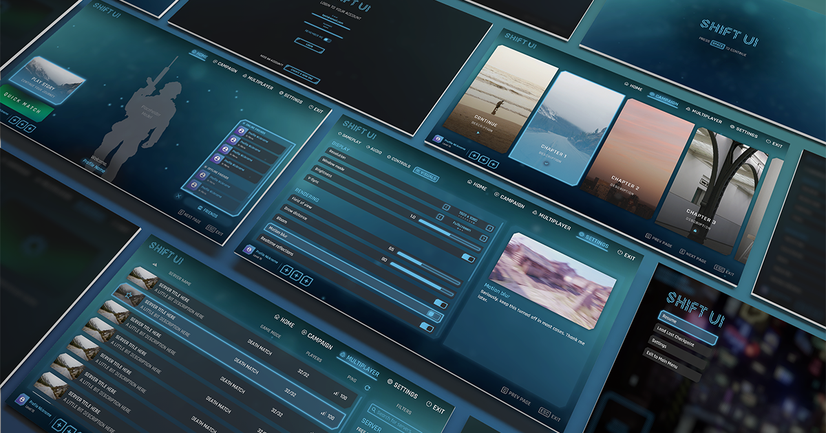 Shift - Complete Sci-Fi UI | 2D GUI | Unity Asset Store