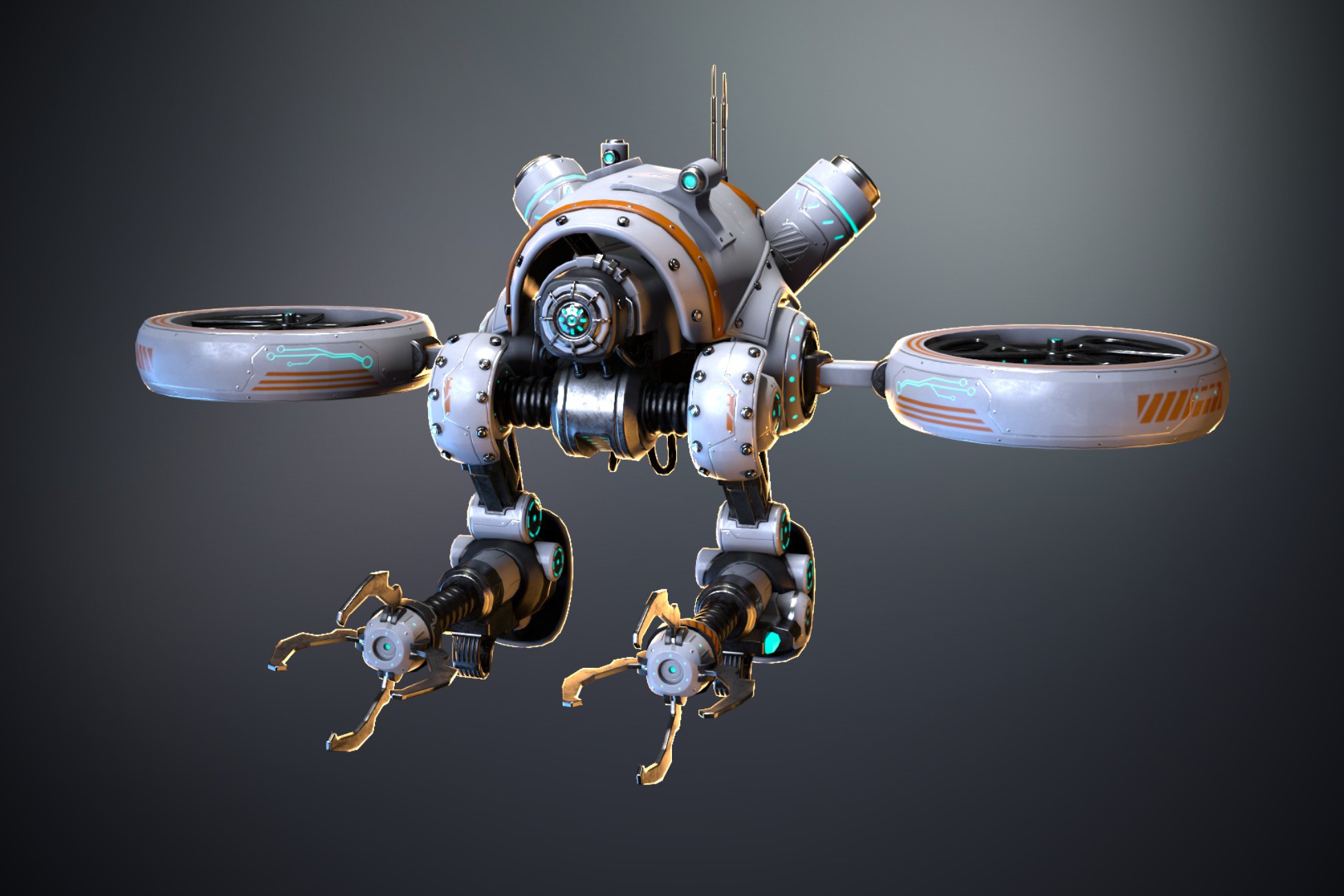 Sci Fi Drone 01 3d Robots Unity Asset Store