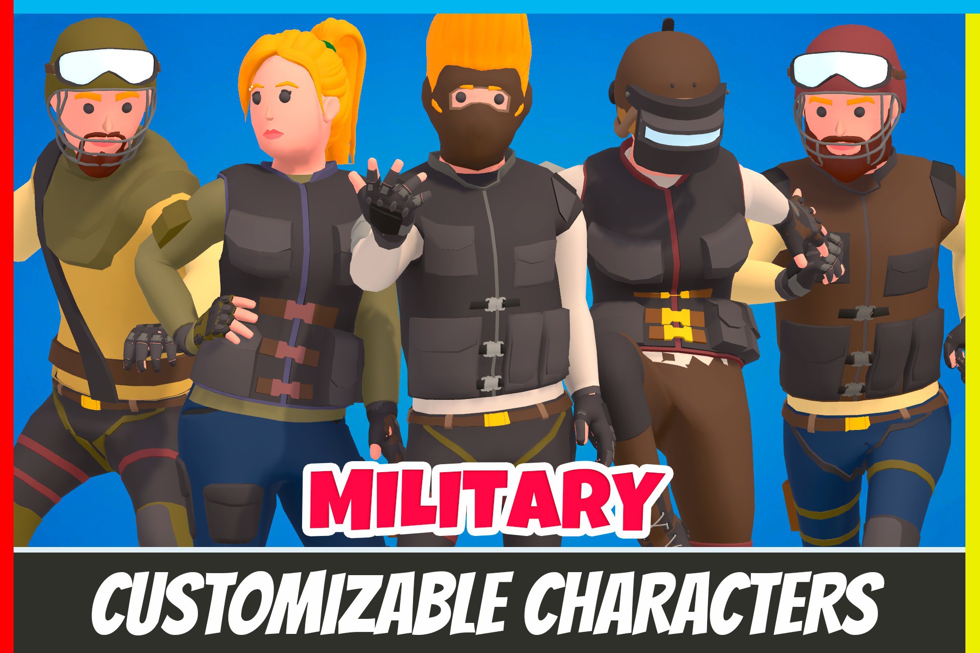 Customizable 3D Military Characters Vol 4 | 3D Humanoids | Unity Asset ...
