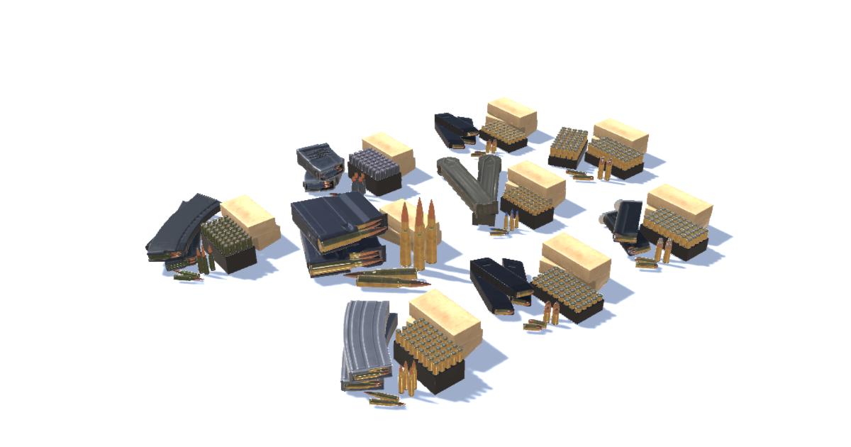 Firearms Ammo Bundle | 3D Guns | Unity Asset Store