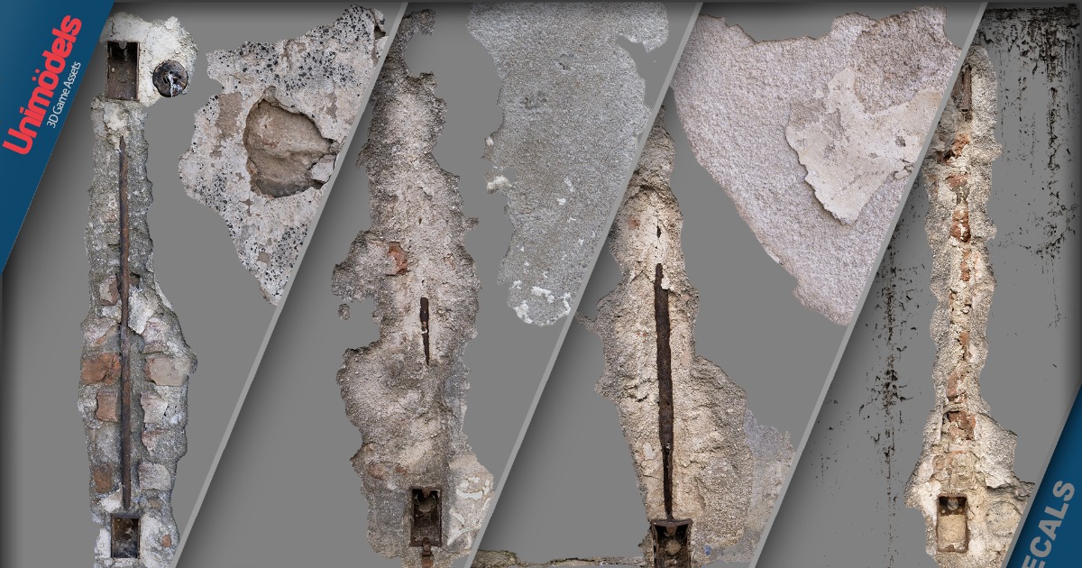 Concrete materials and decals Vol. 1 | 2D Textures & Materials | Unity ...