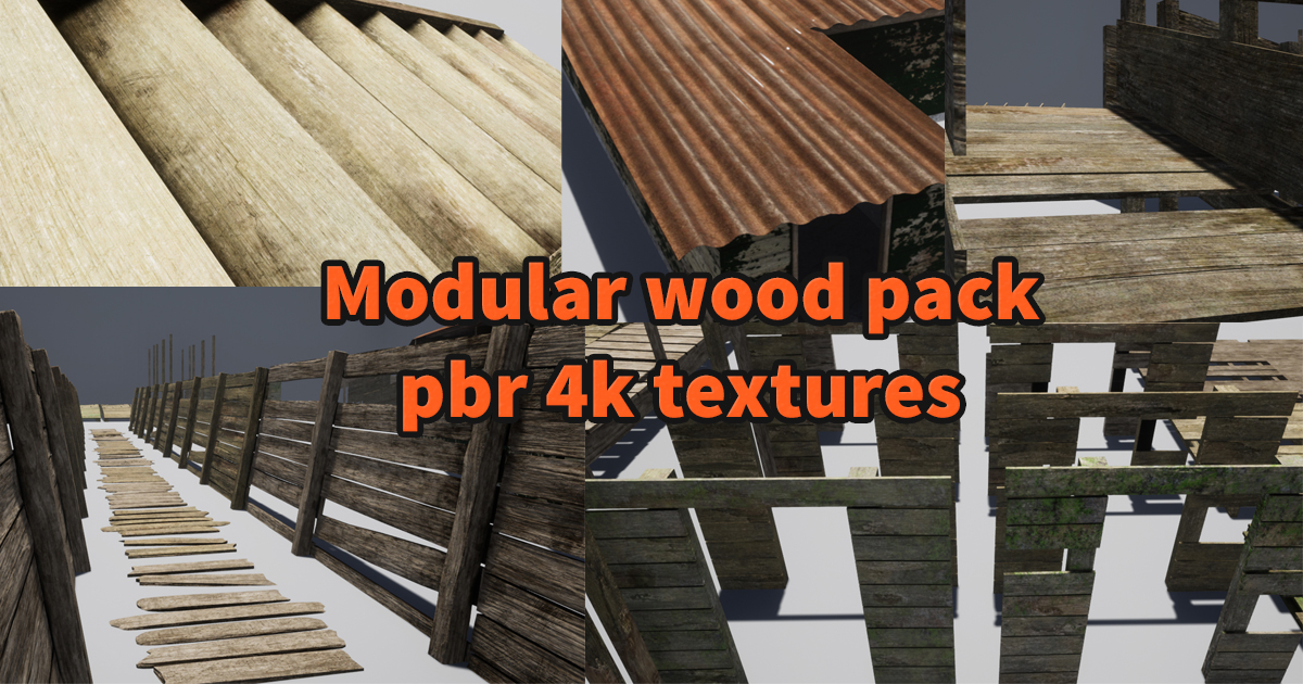 Modular wood construction pack | 3D Props | Unity Asset Store