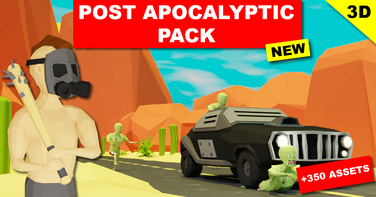 Post Apocalytic Low Poly Pack | 3D Environments | Unity Asset Store