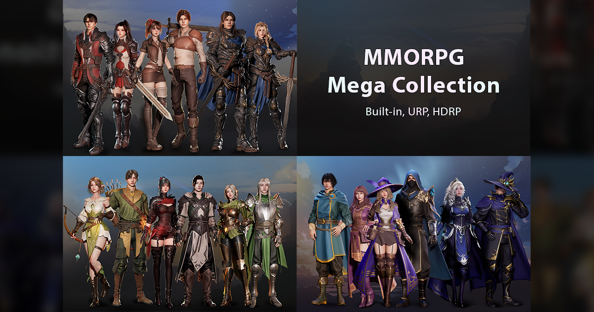 MMORPG Characters - Mega Collection - Warriors, Archers, Mages ...