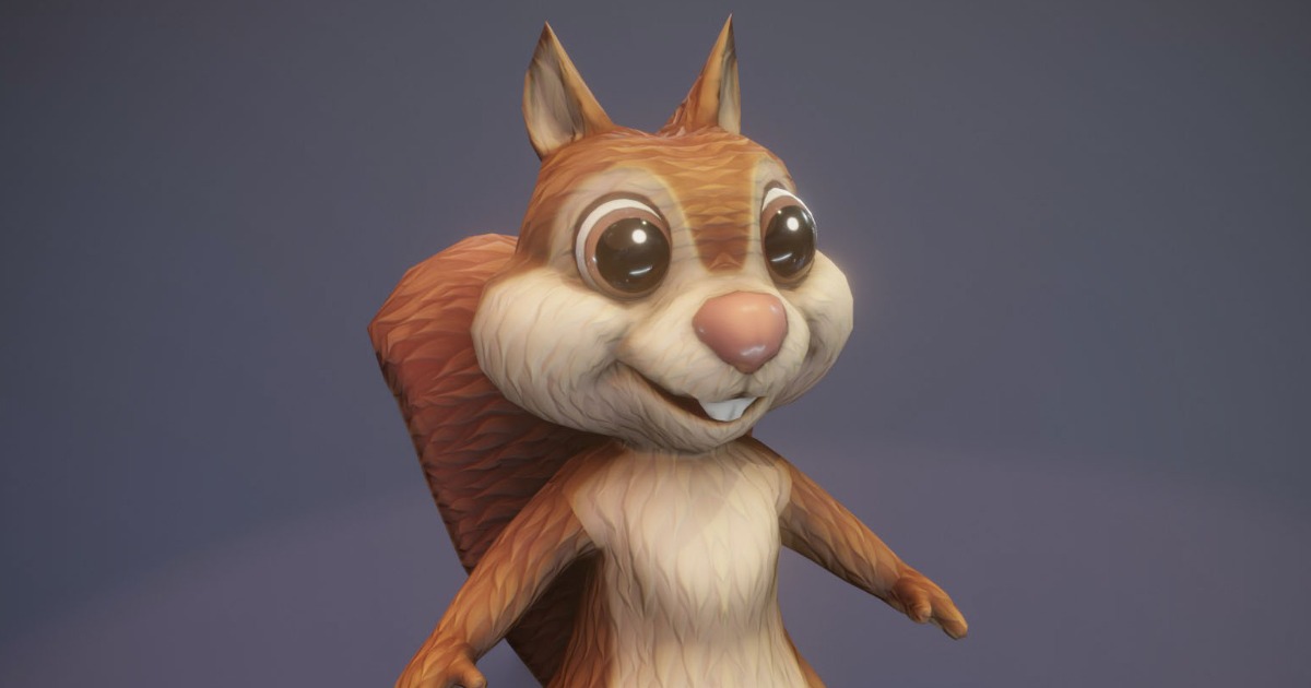 Cartoon Squirrel Animated 3D Model | 3D 동물 | Unity Asset Store