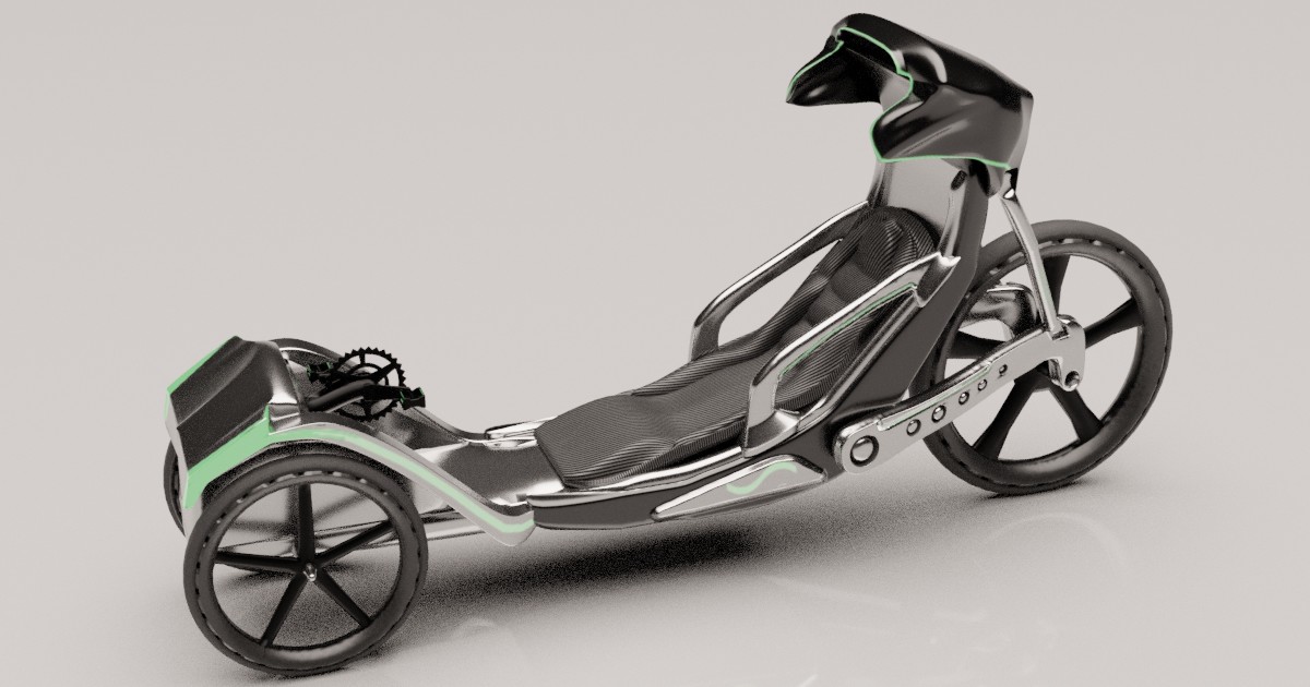 Silver Grey Trike Bike Glows in the Dark | 3D Land | Unity Asset Store