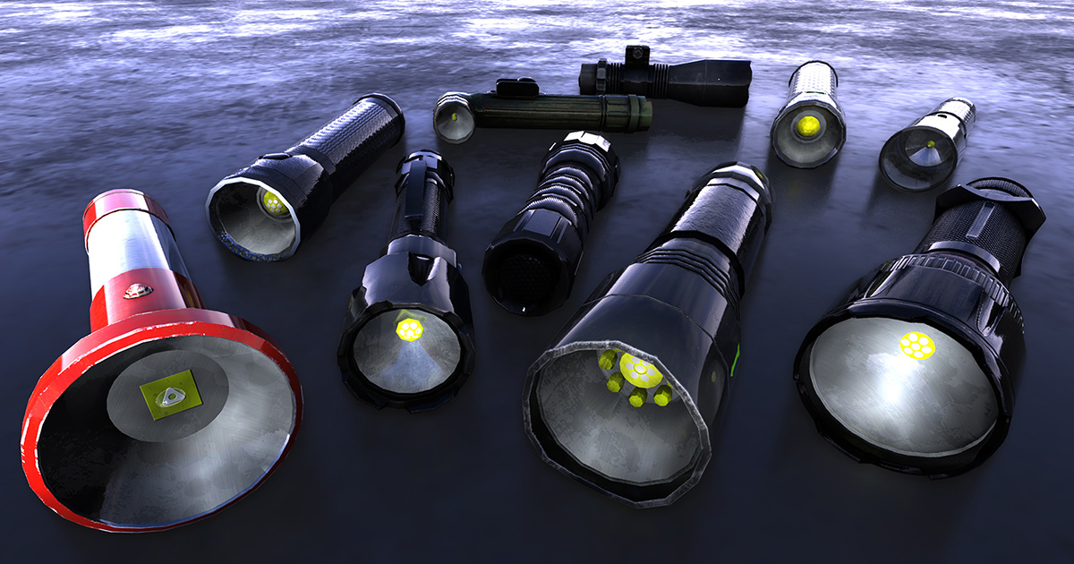 Ultimate Flashlight Package / 20+ Props | 3D Tools | Unity Asset Store