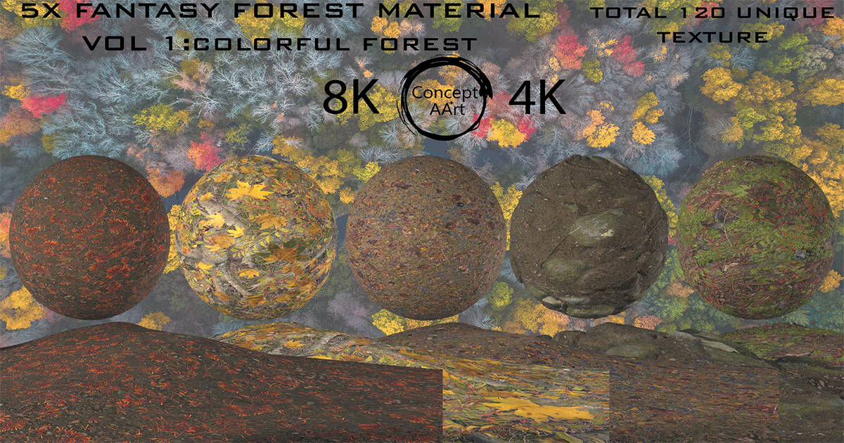 FANTASY FOREST VOL2:COLORFUL FOREST | 2D Textures & Materials | Unity Asset Store